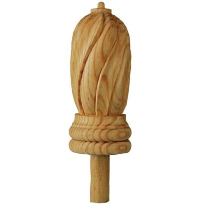 Medium Spiral Reeded & Fluted Newel Post Knob - 796 - Wild Goose Carvings